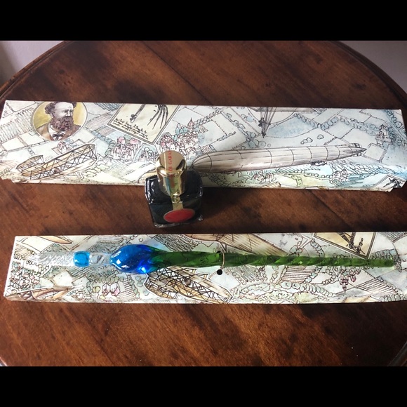 Murano | Office | Murano Glass Calligraphy Pen With Ink | Poshmark